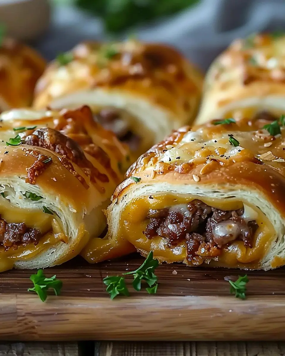 perfect garlic butter cheeseburger rollups